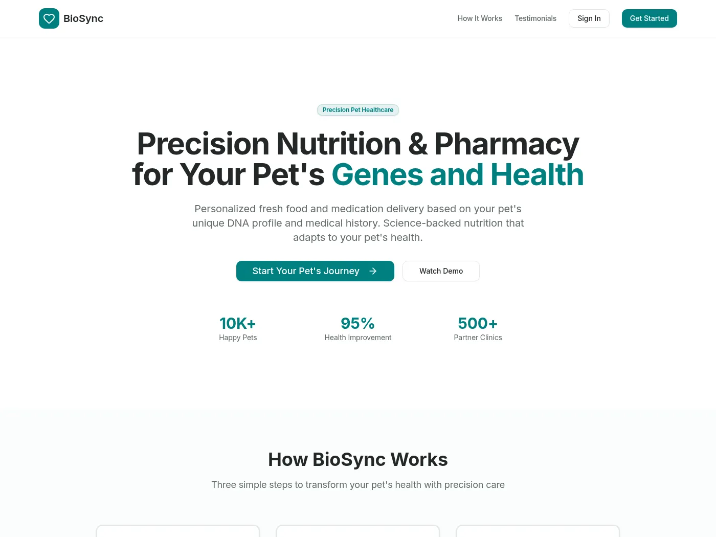 BioSync Pet Health Platform