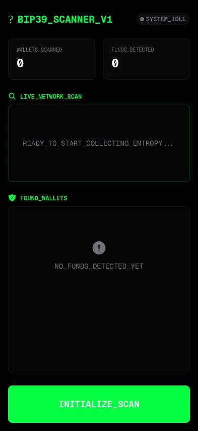 BIP39 Wallet Scanner