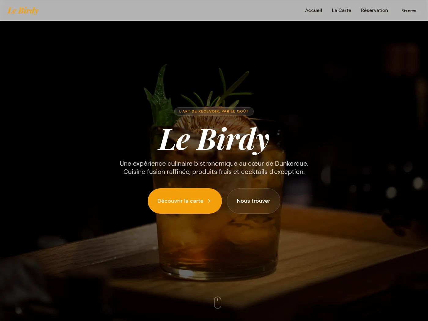 Birdy Restaurant Website