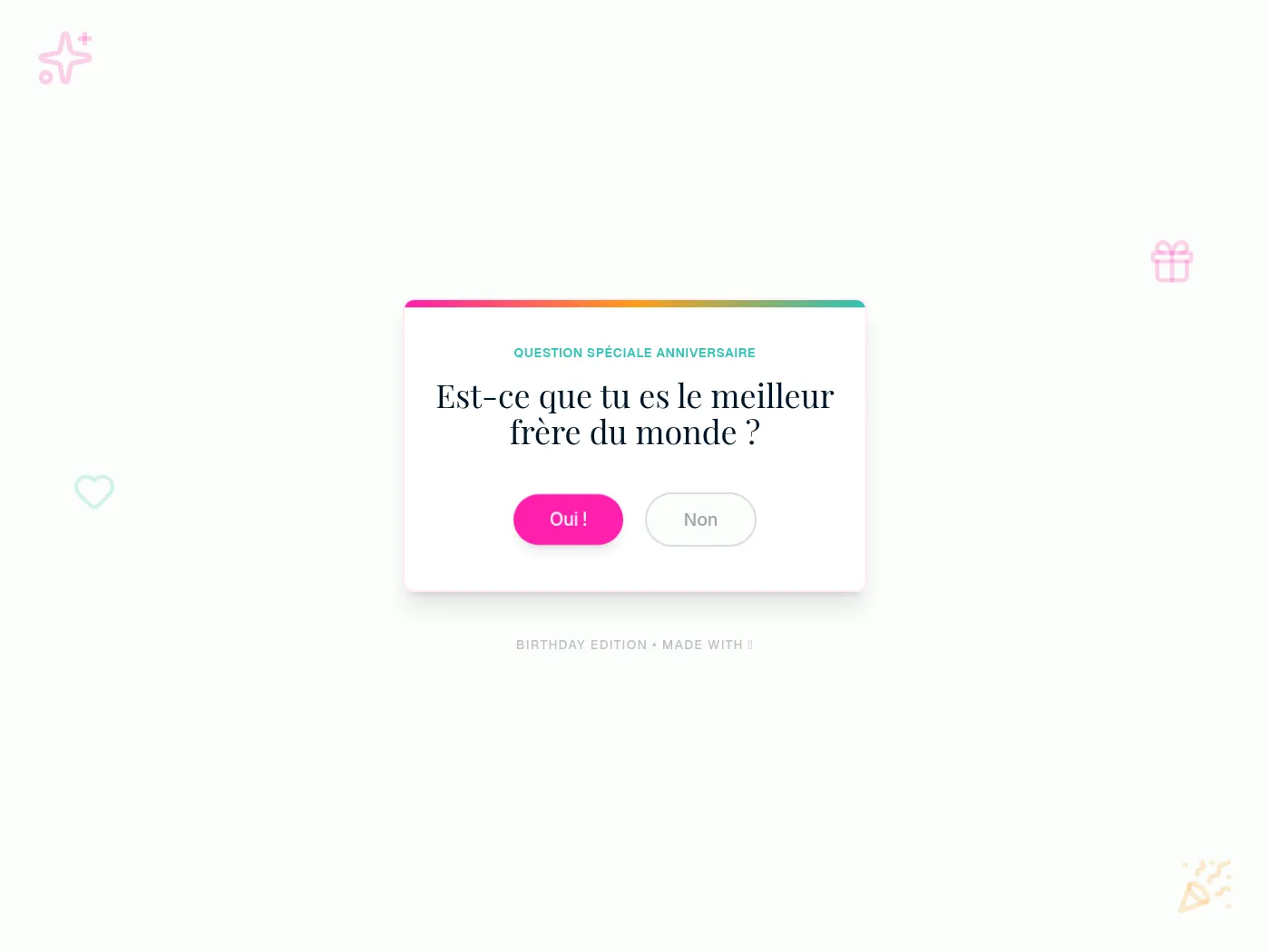 Anniversaire Fun Button Game