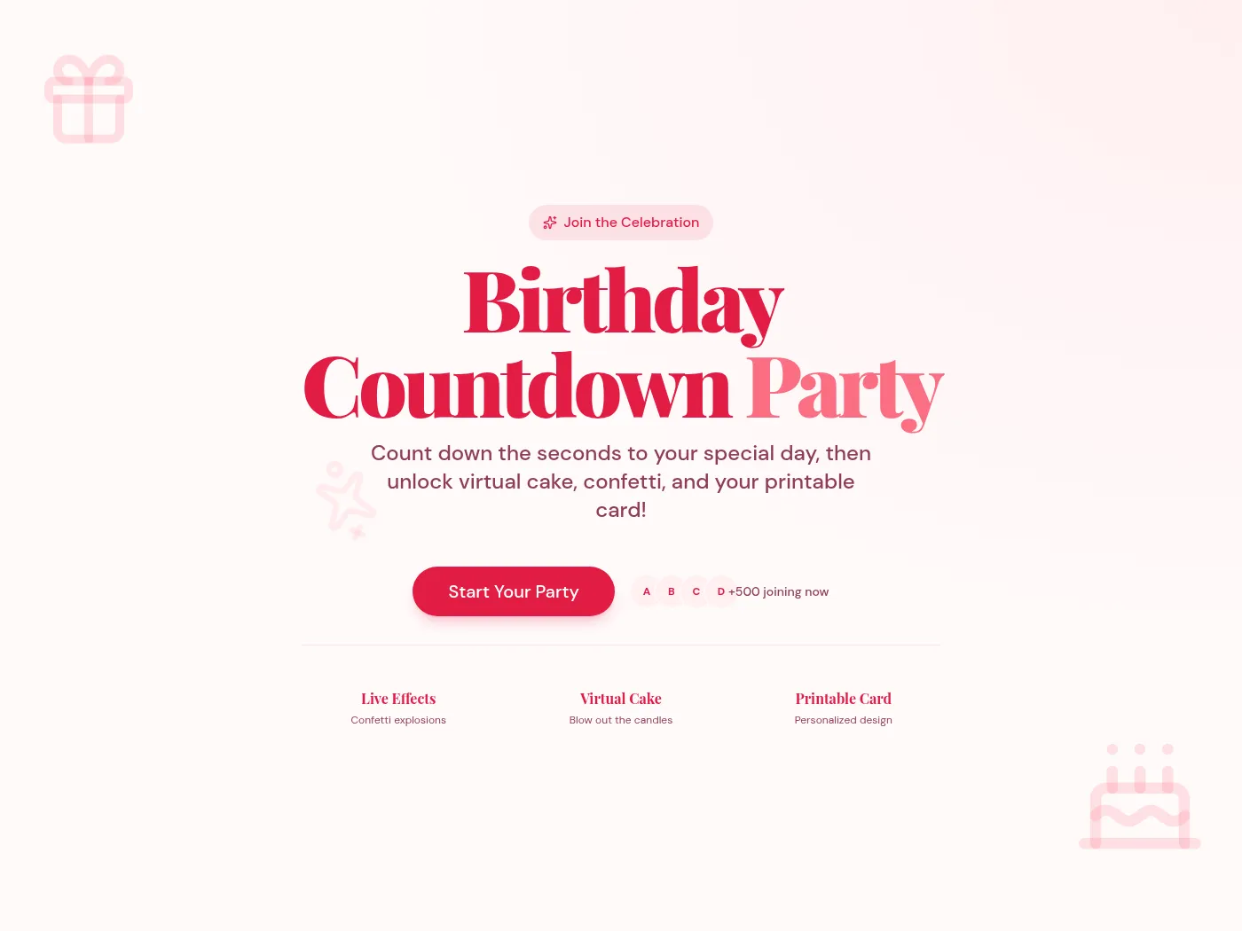 Birthday Countdown Party