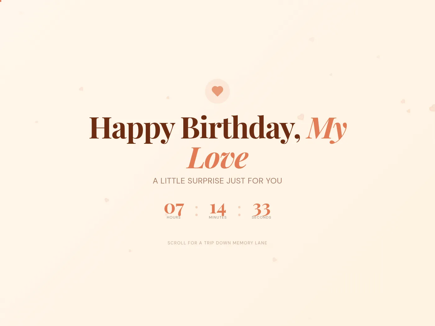 Birthday Surprise Website