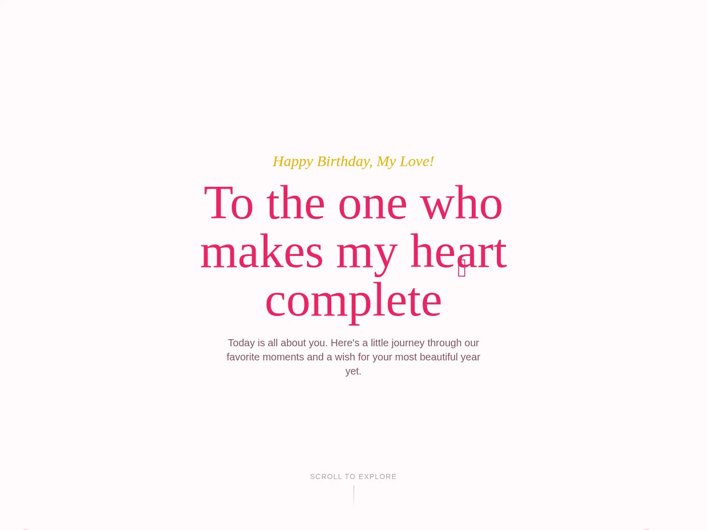 Birthday Wishes Page