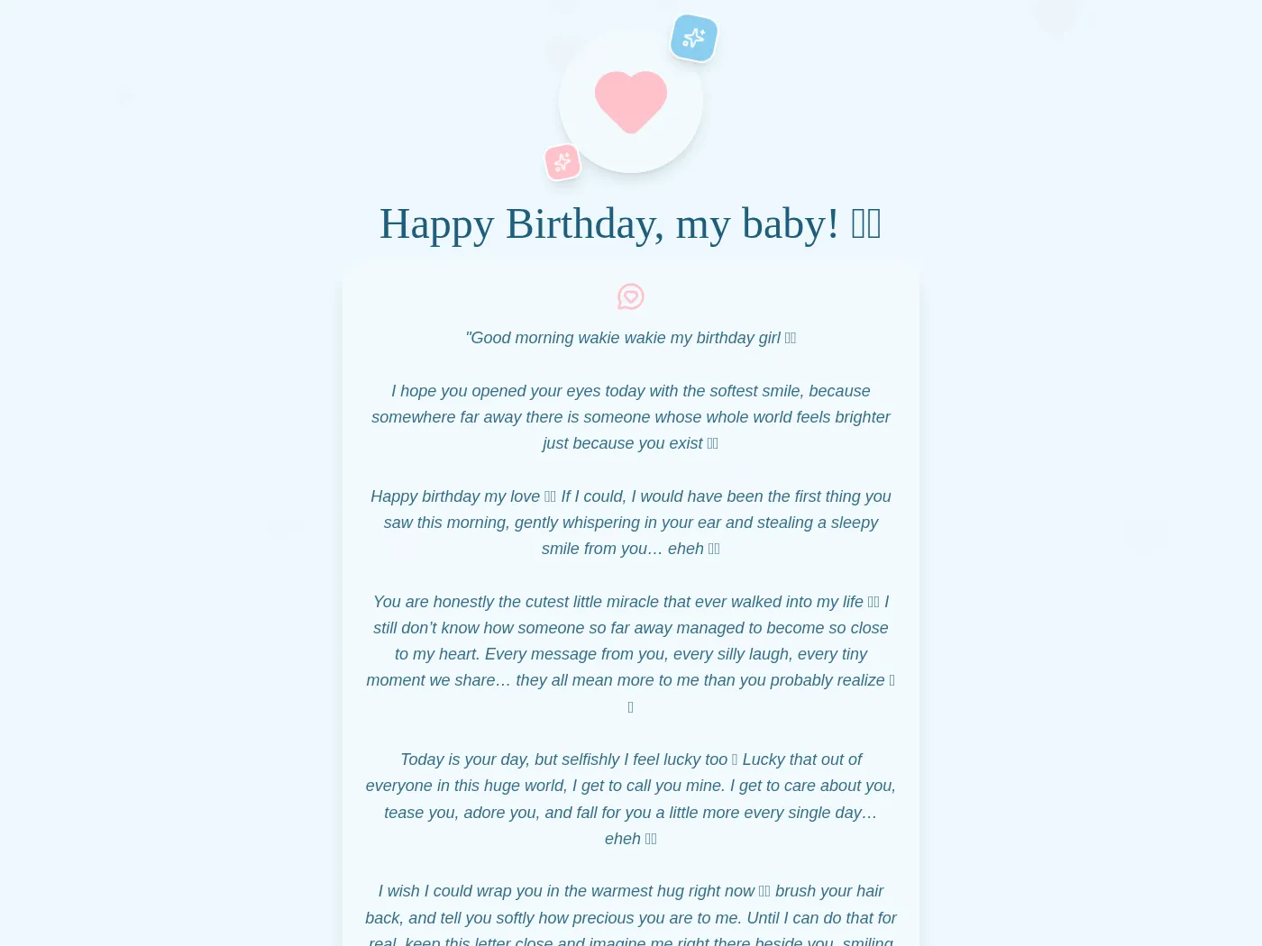 Birthday Love Adventure