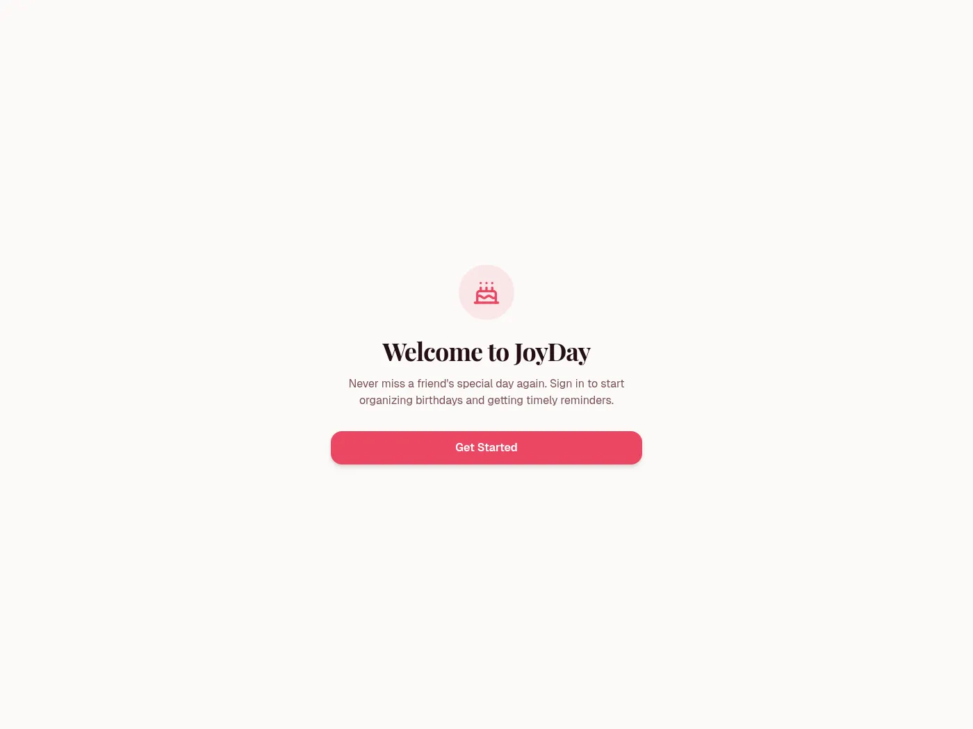 Birthday Reminder App