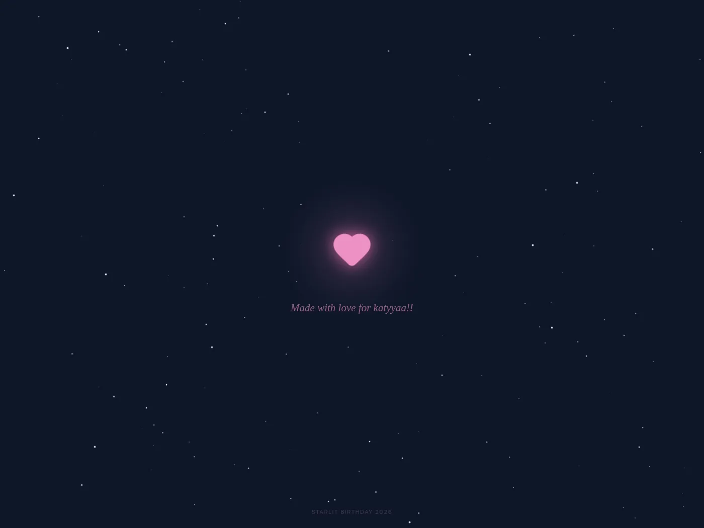 Starlit Birthday Card