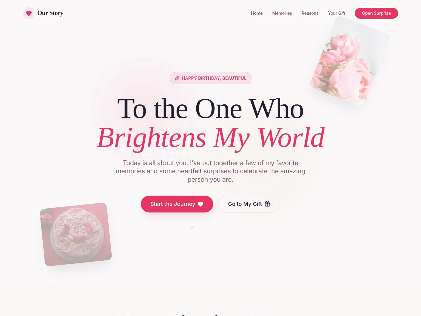 Birthday Surprise Website