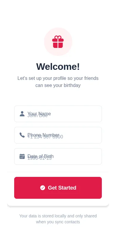 Birthday Syncer App