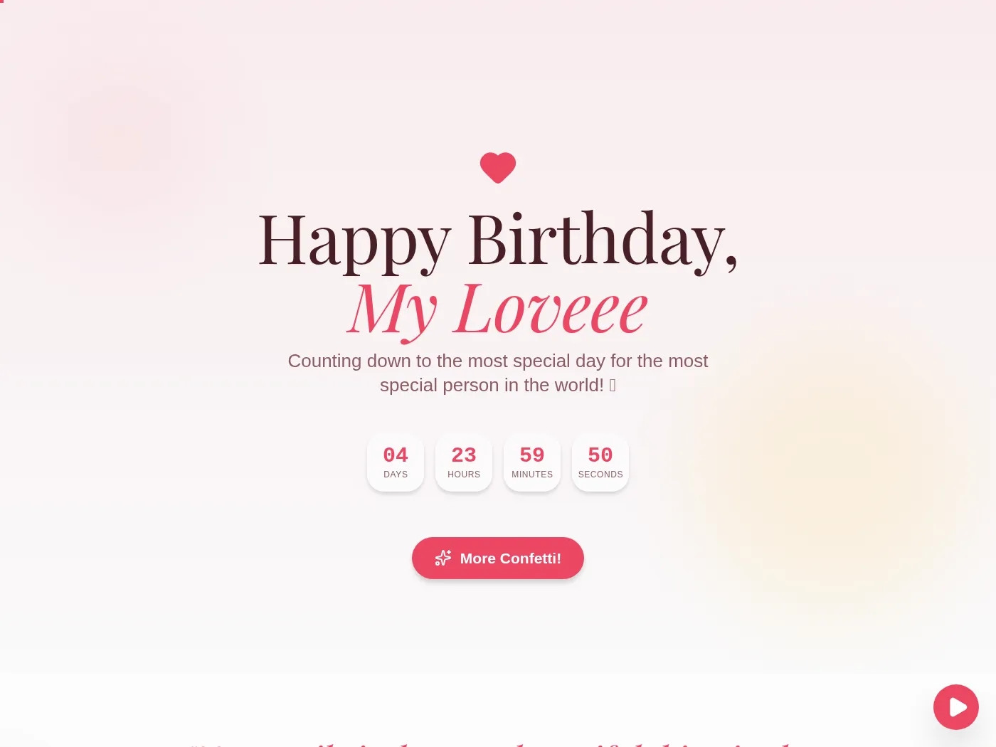 Birthday Surprise Site