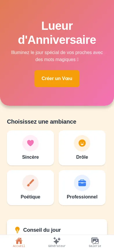 Birthday Wishes Generator
