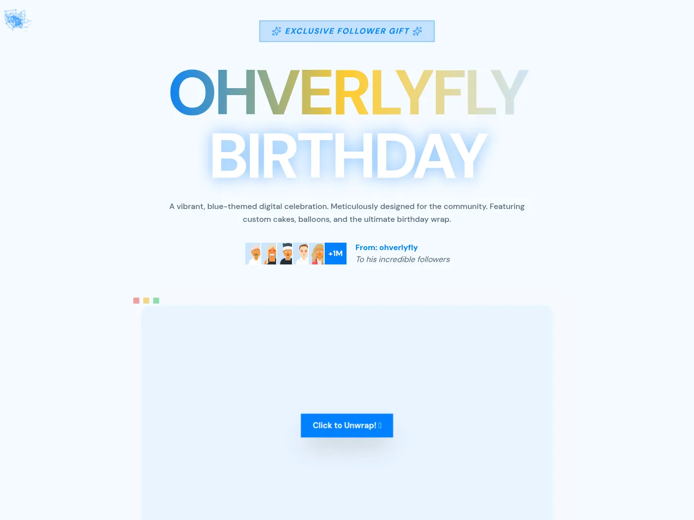 OhverlyFly Birthday Wrap