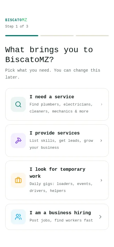 BiscatoMZ Local Marketplace