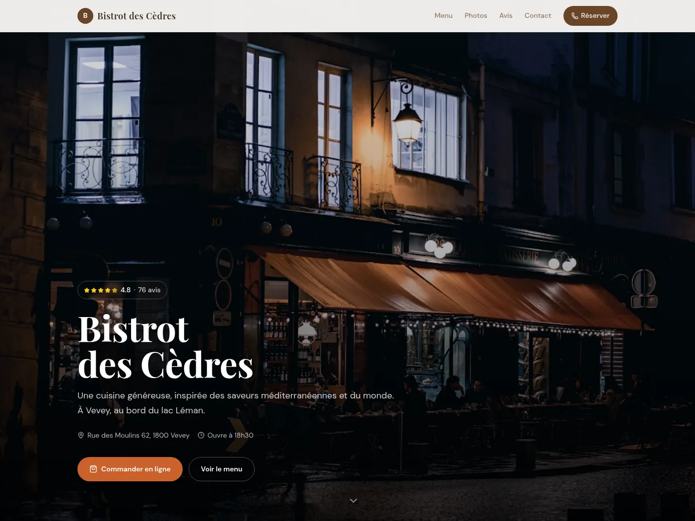 Bistrot des Cèdres Site