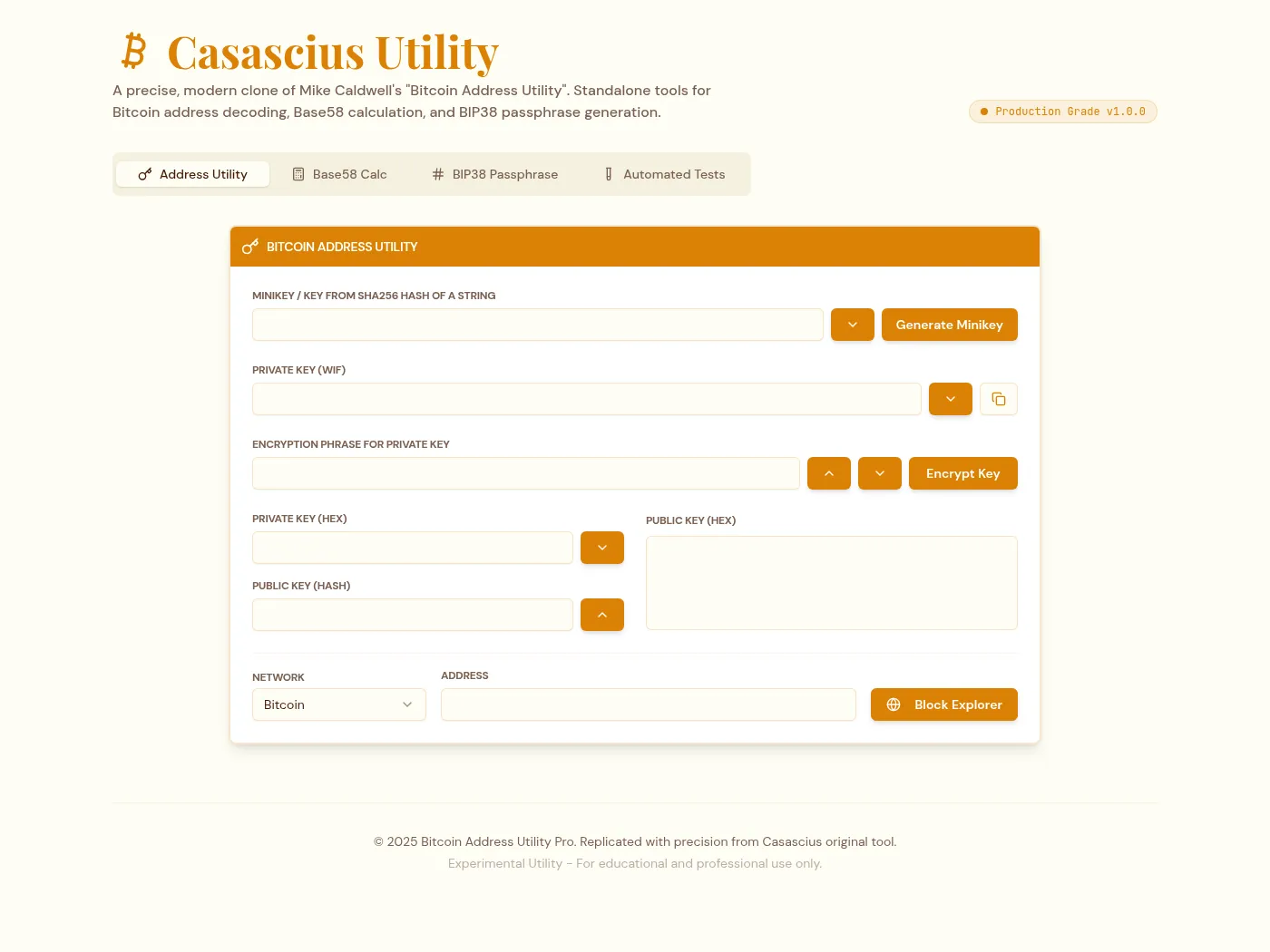 Bitcoin Address Utility Pro