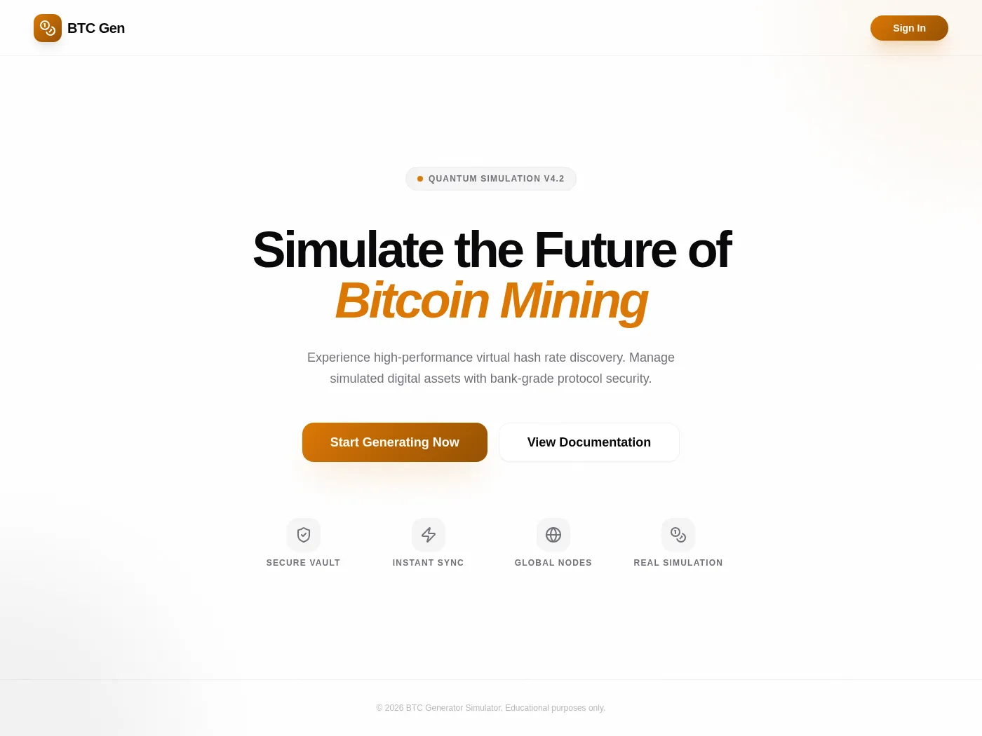 Bitcoin Generator App