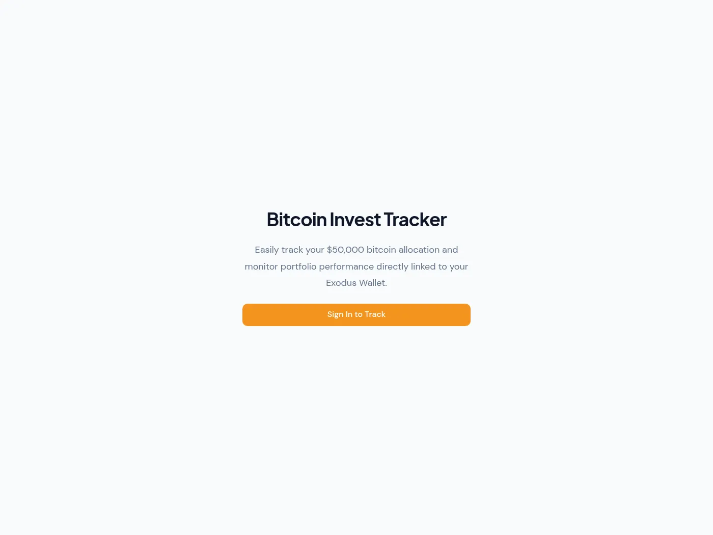 Bitcoin Investment Tracker