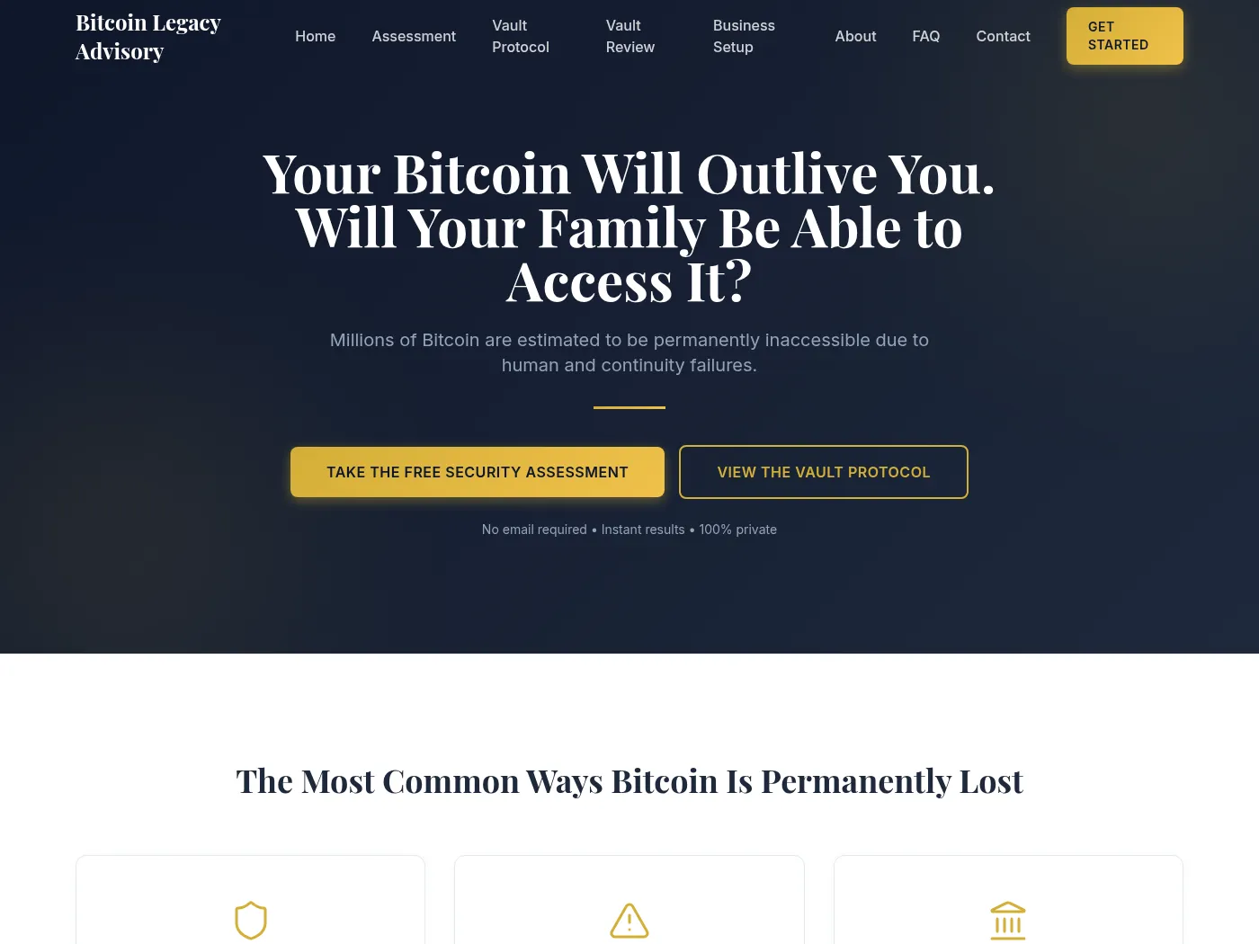 Bitcoin Legacy Website