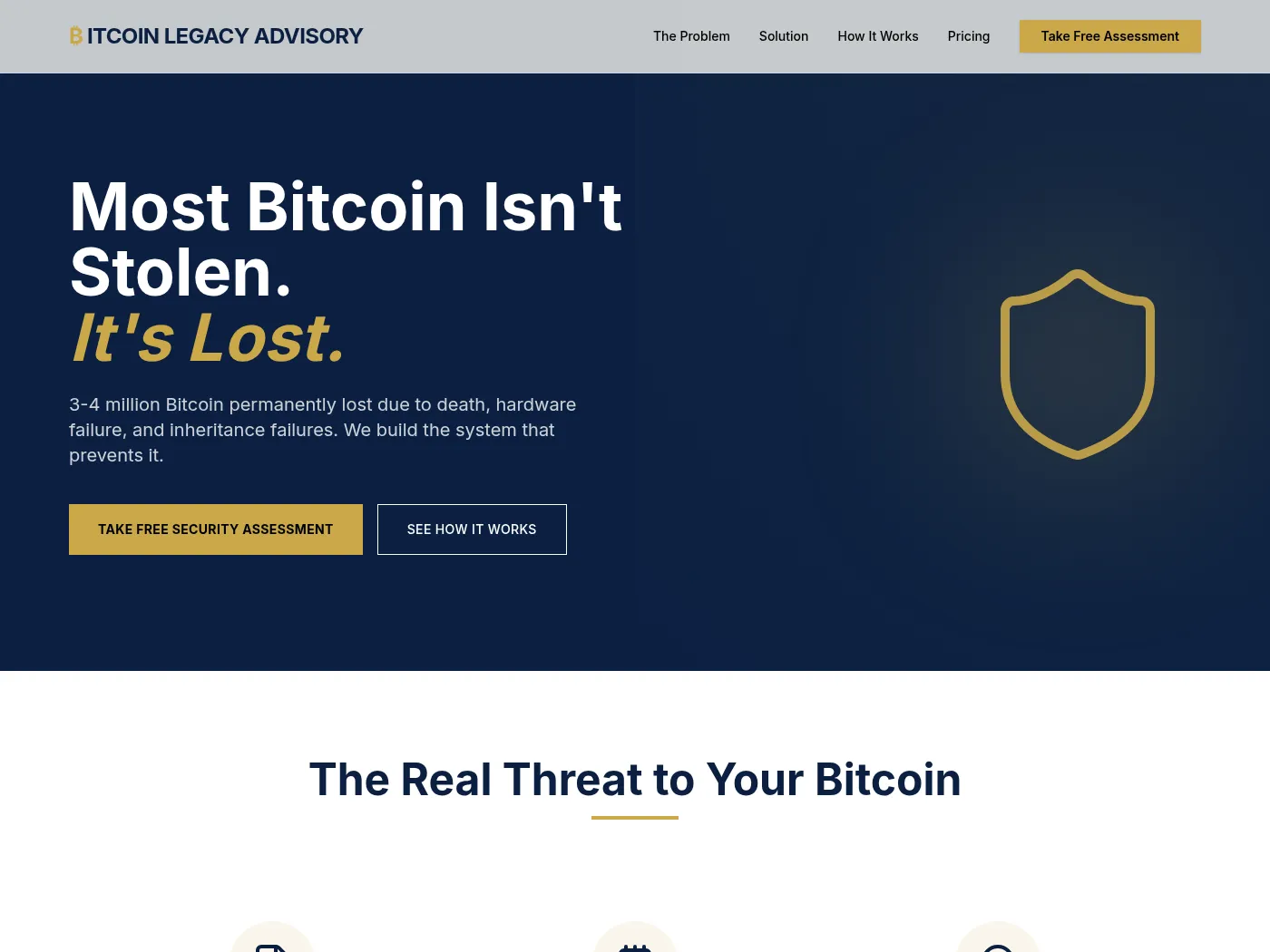 Bitcoin Legacy Landing