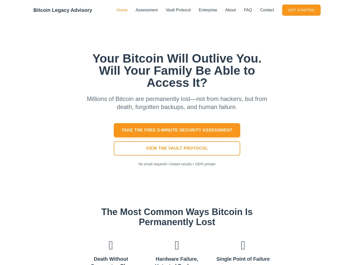 Bitcoin Legacy Website