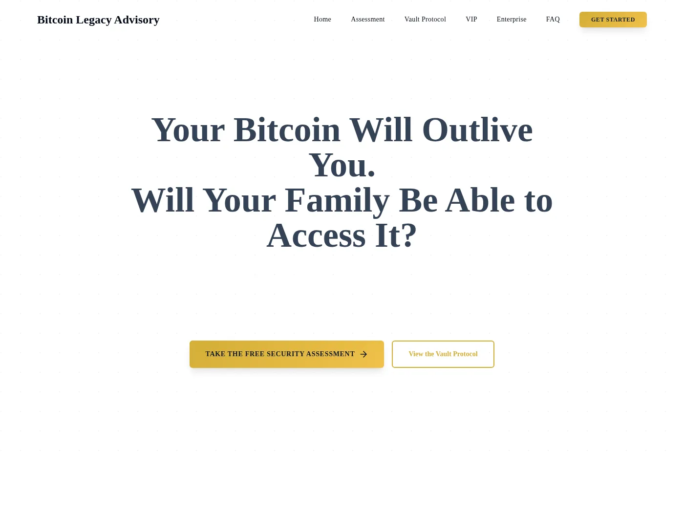 Bitcoin Legacy Advisory Site
