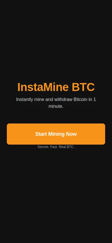 InstaMine BTC App