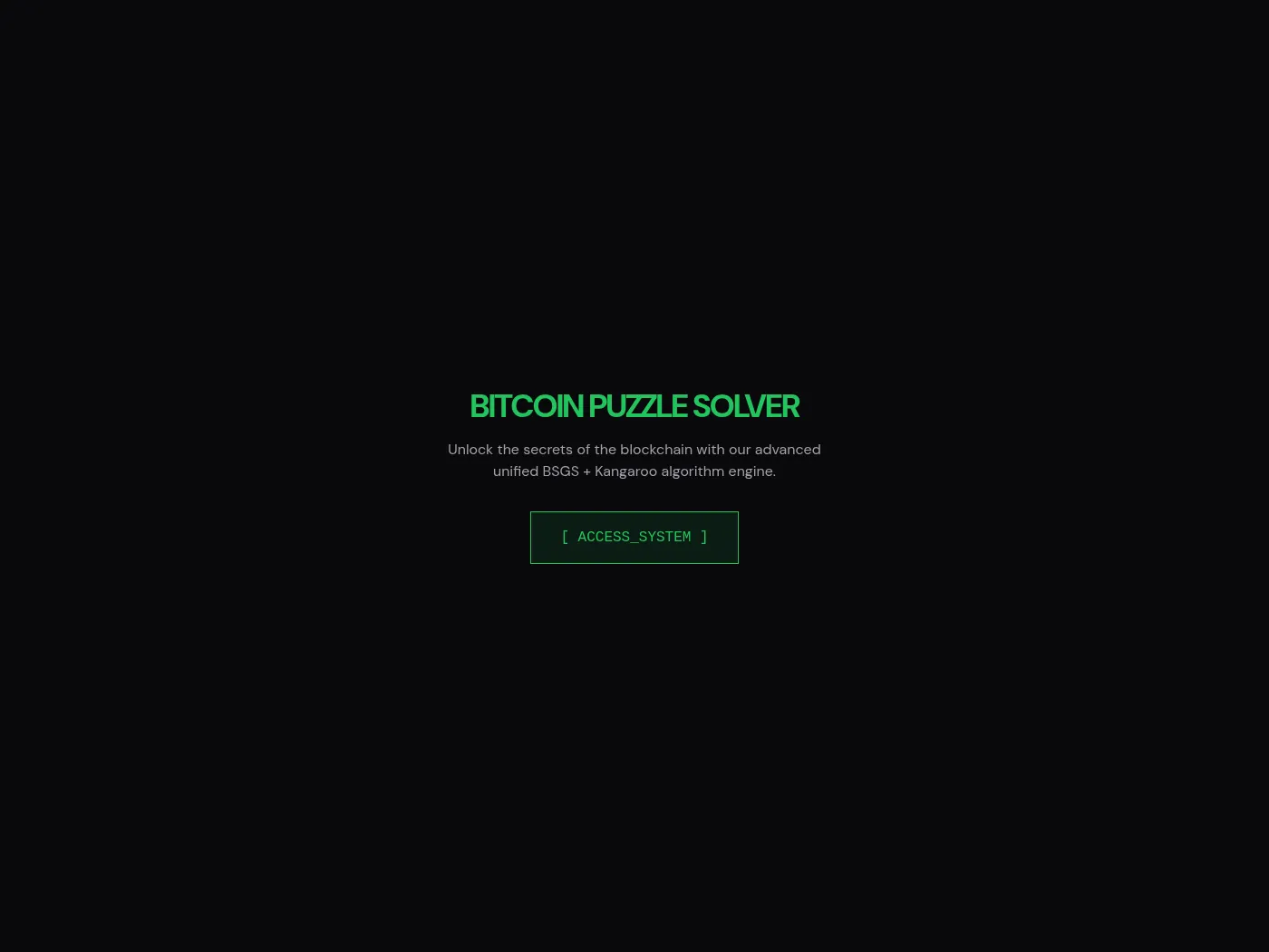 Bitcoin Puzzle Solver