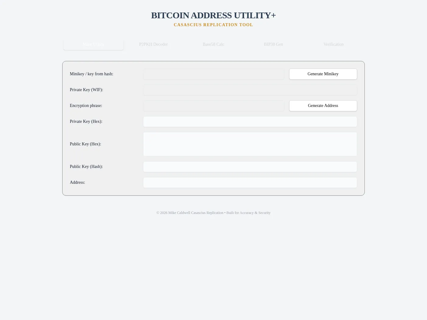 Bitcoin Address Utility+