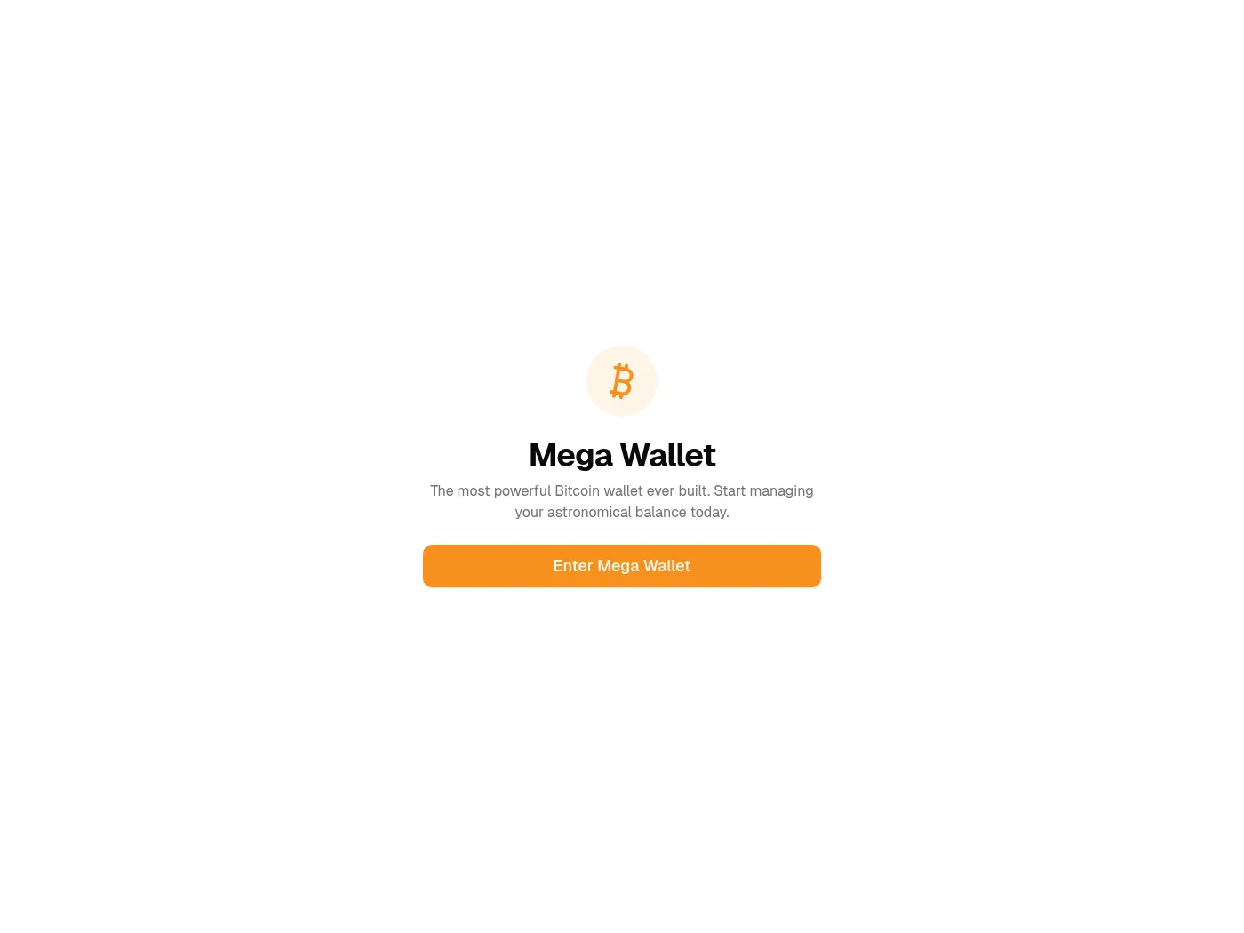 Mega Bitcoin Wallet