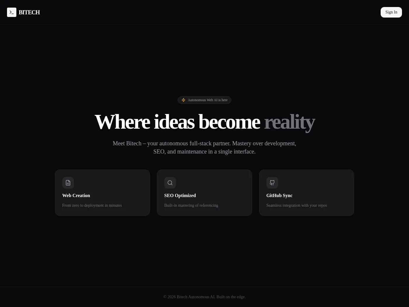 Bitech Web AI Bot