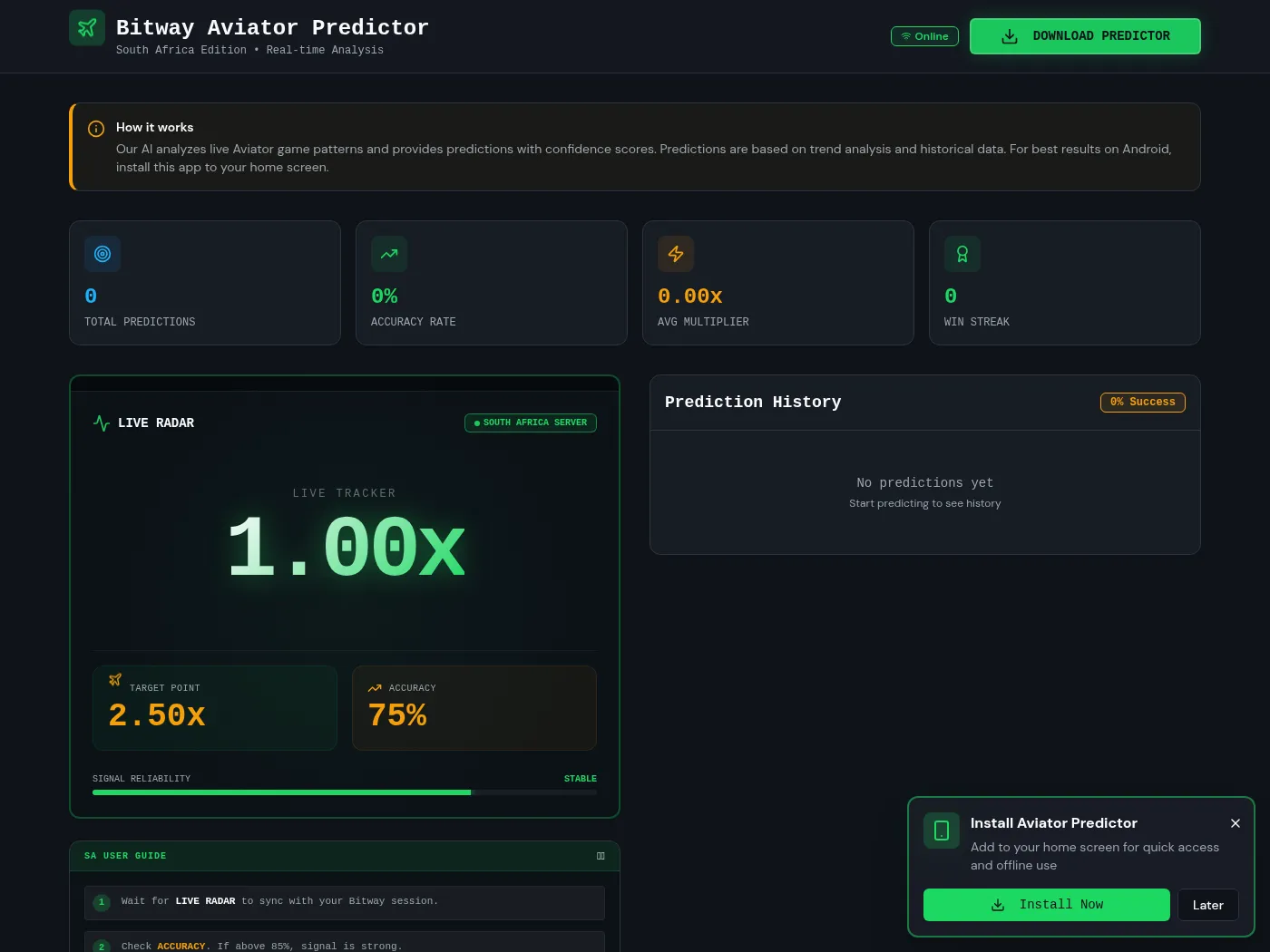 Bitway Aviator Live Predictor for Android (Remix)