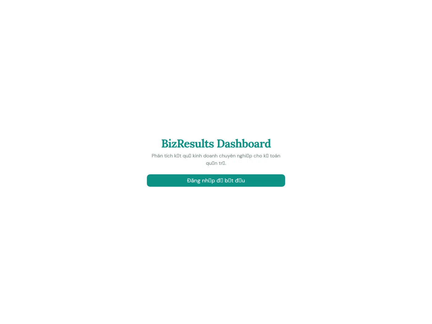 BizResults Dashboard