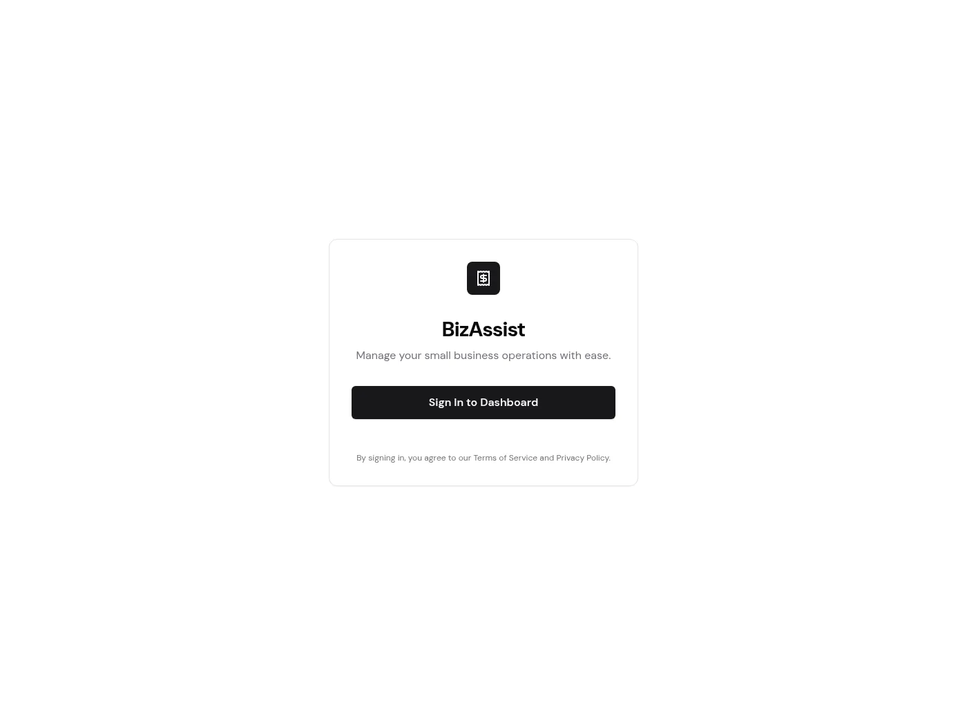 BizAssist Dashboard