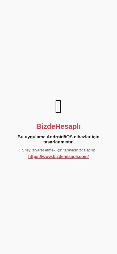 BizdeHesapli WebView App