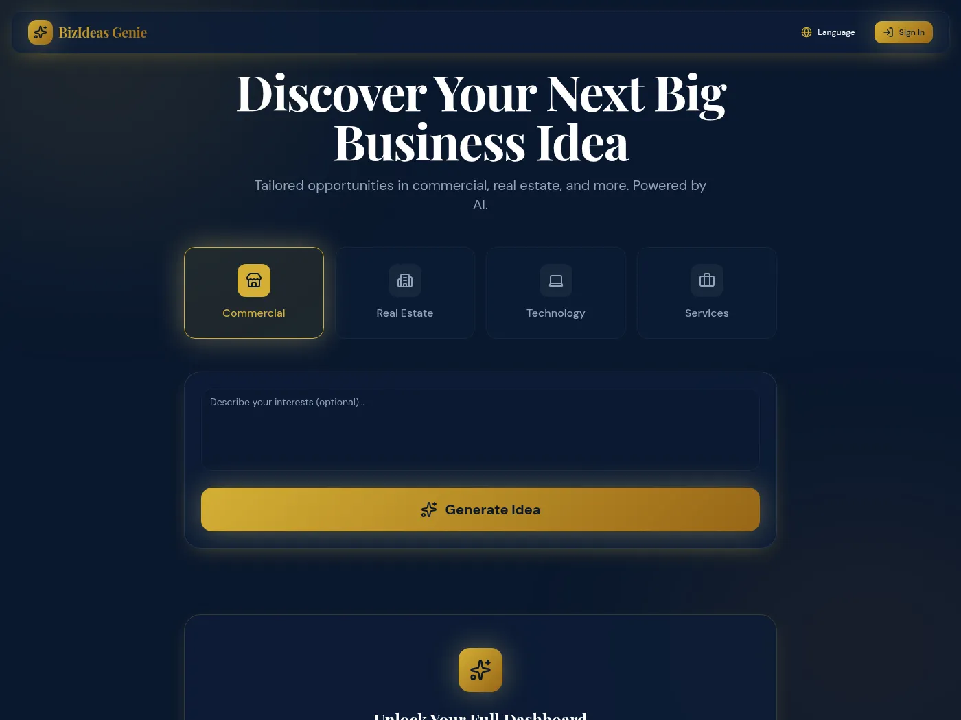 BizIdeas Genie