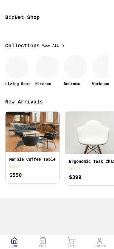 BizNet Mobile Shop