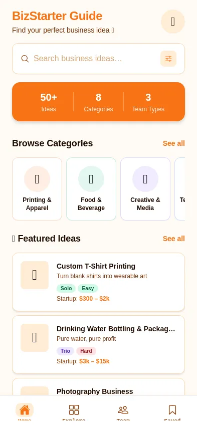 BizStarter Guide App