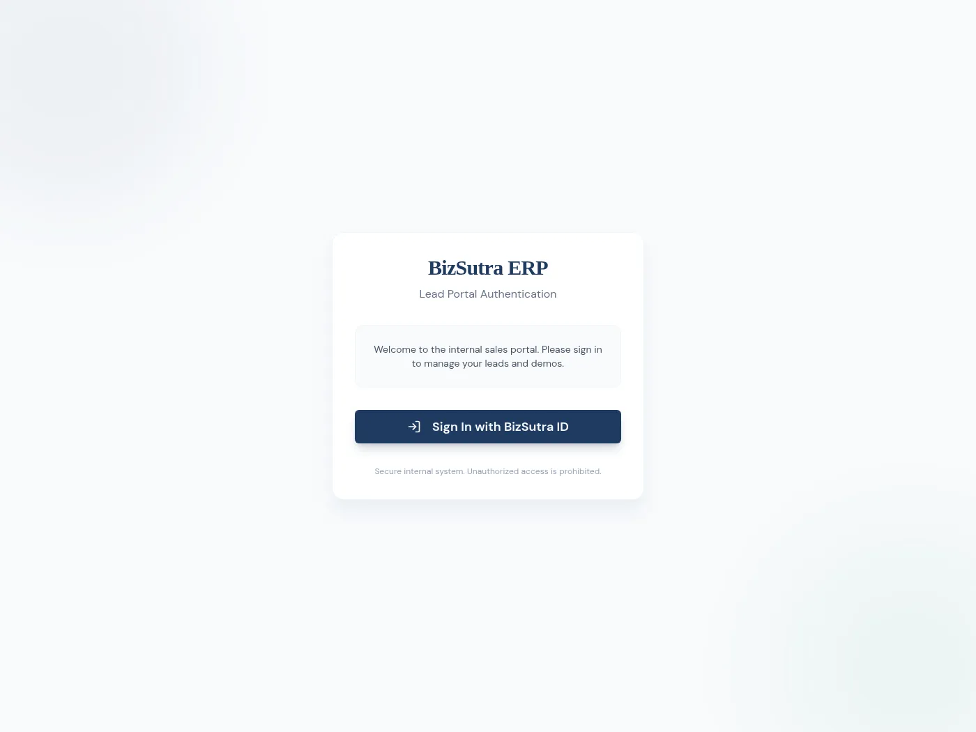 BizSutra Lead Portal