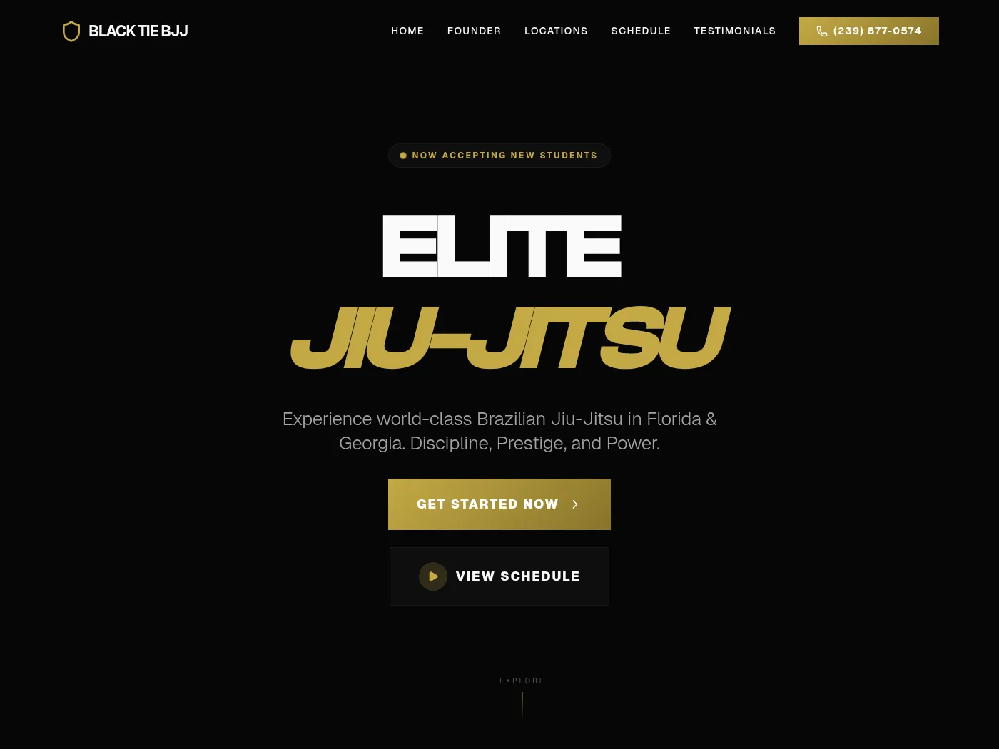 Black Tie BJJ Website
