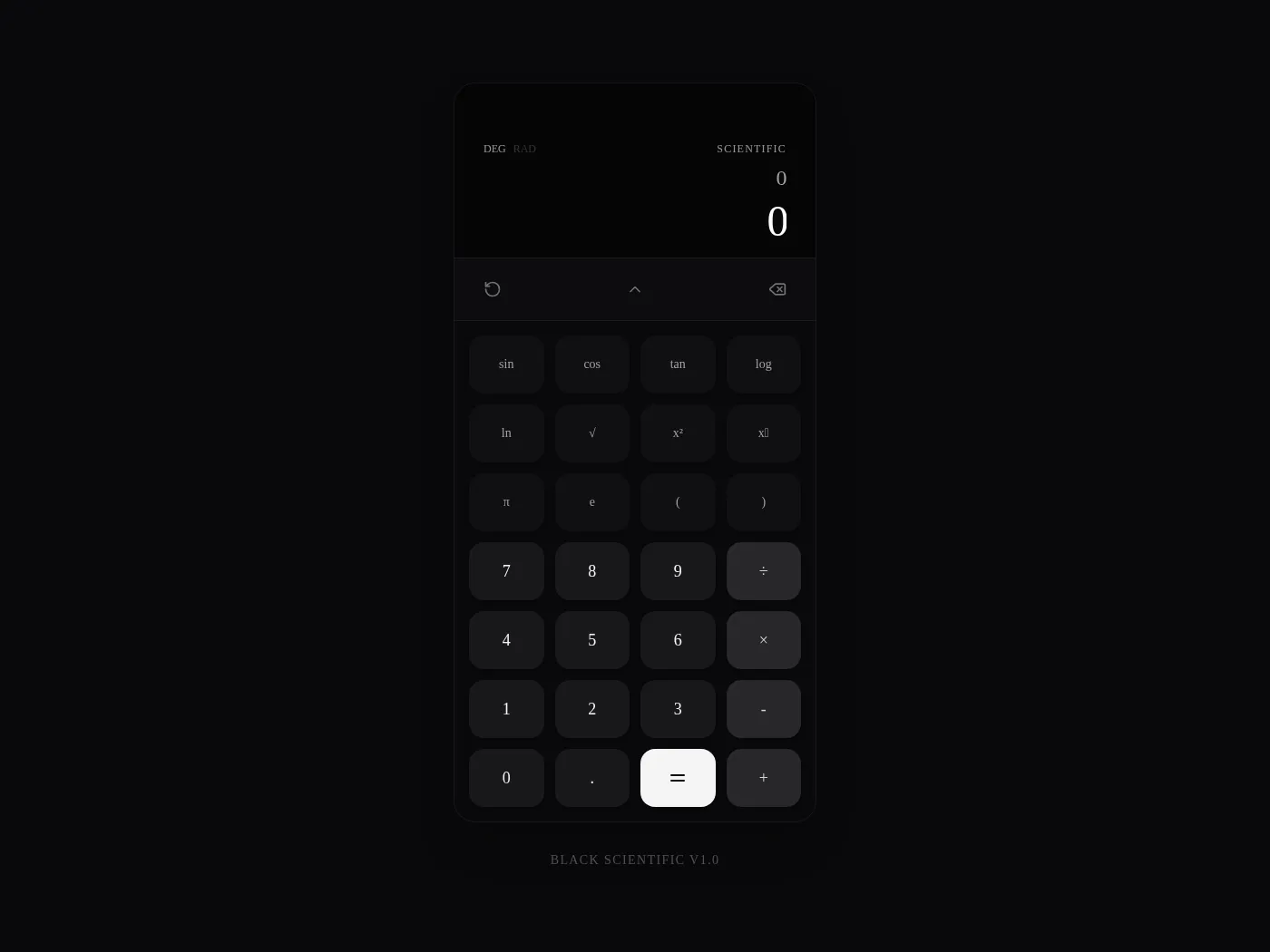 Black Scientific Calculator