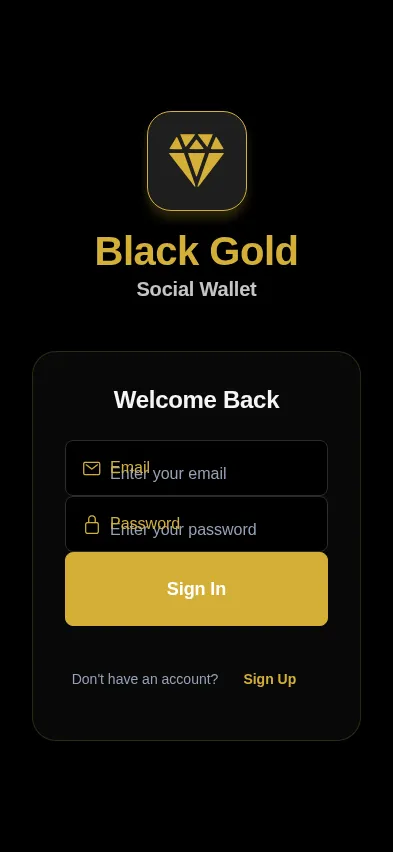 Black Gold Social Wallet