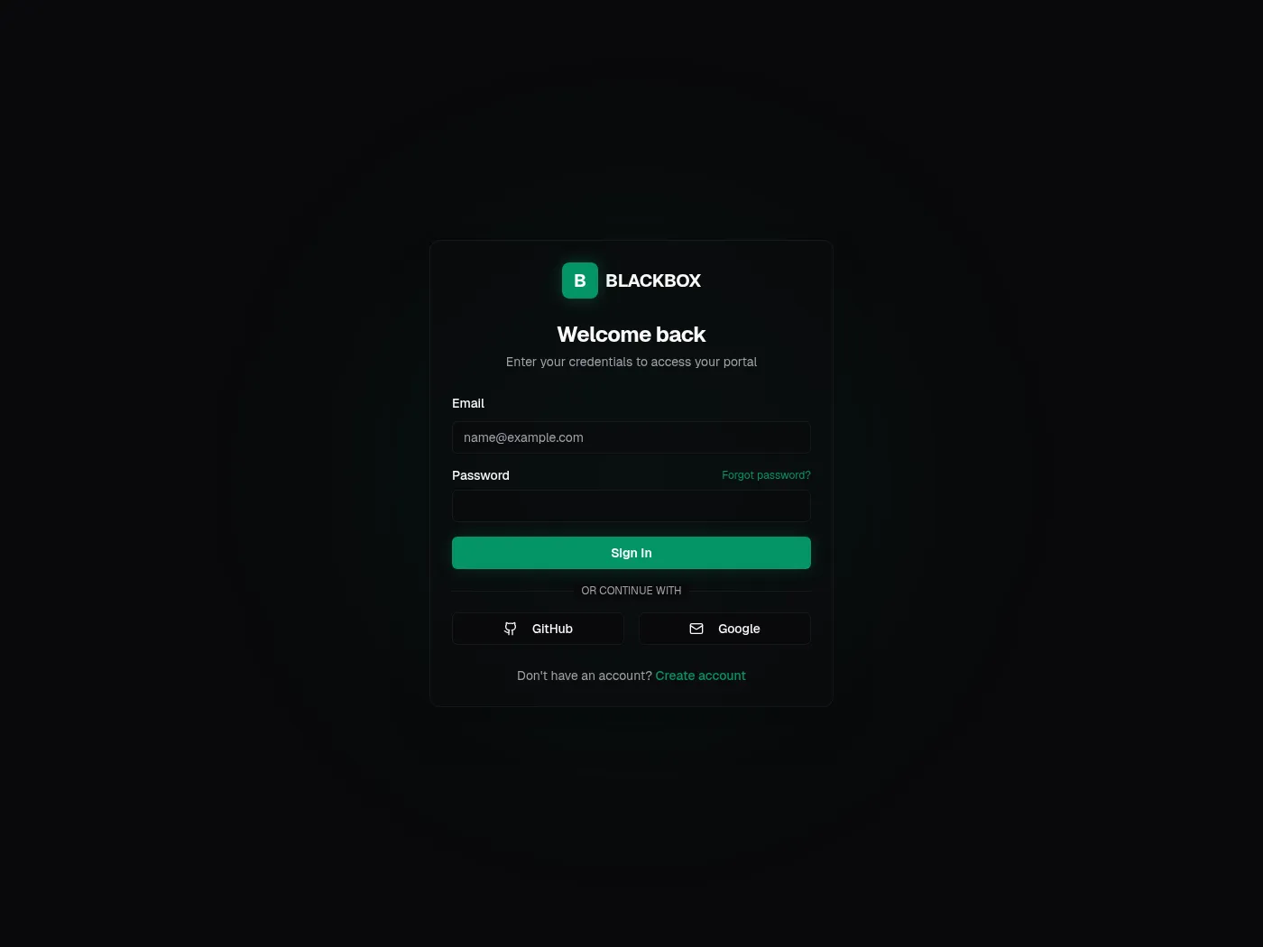 Blackbox Portal Clone