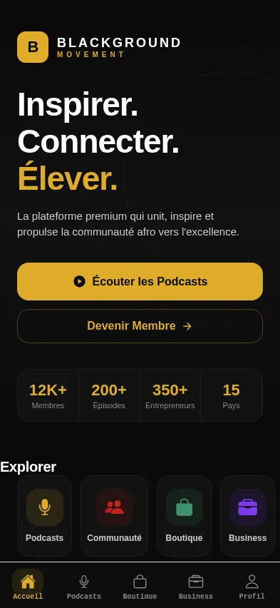 Blackground Community App