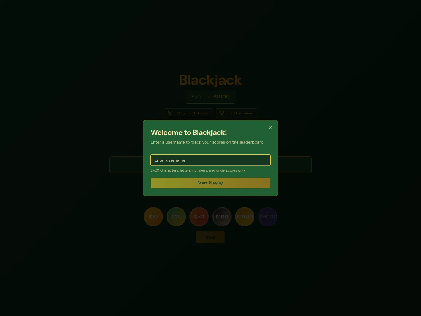 Blackjack Game