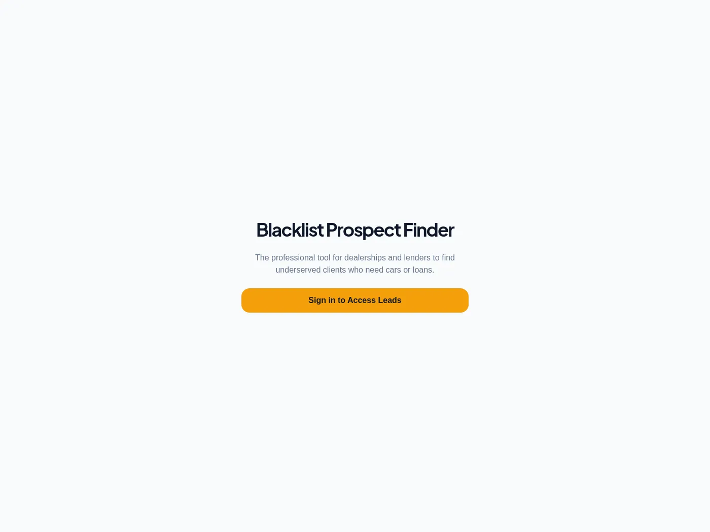 Blacklist Prospect Finder