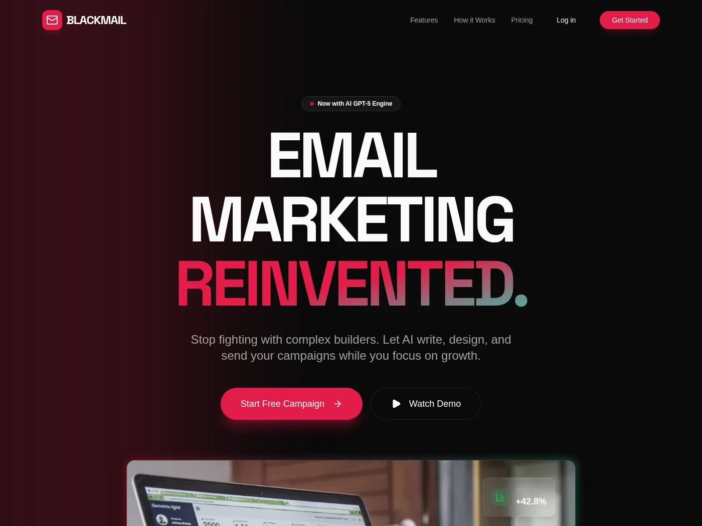 Blackmail Landing Page