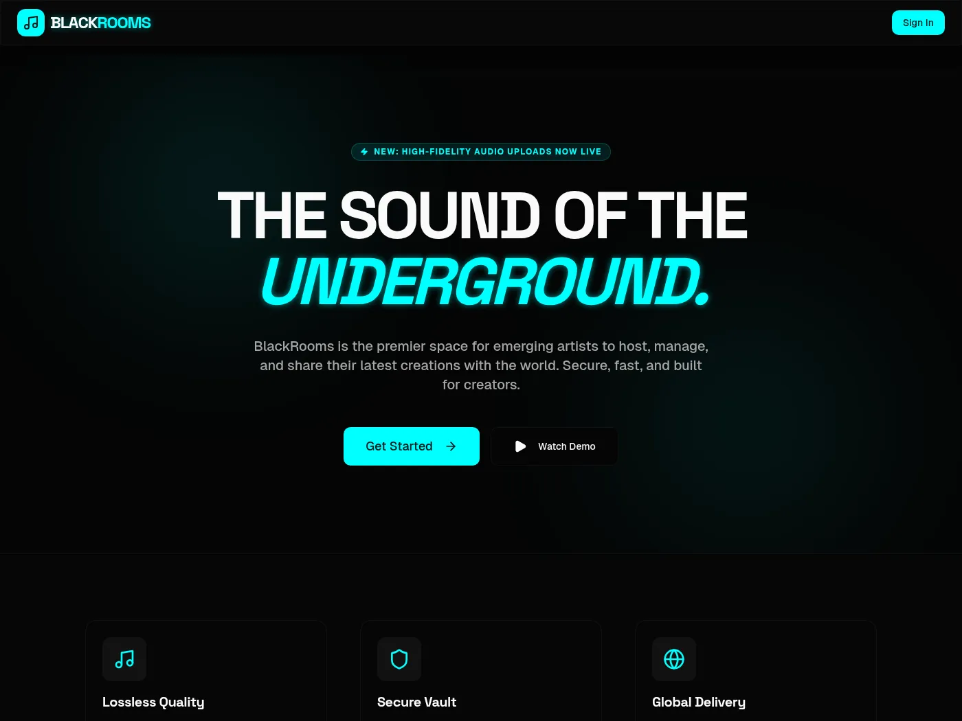 BlackRooms Web Platform