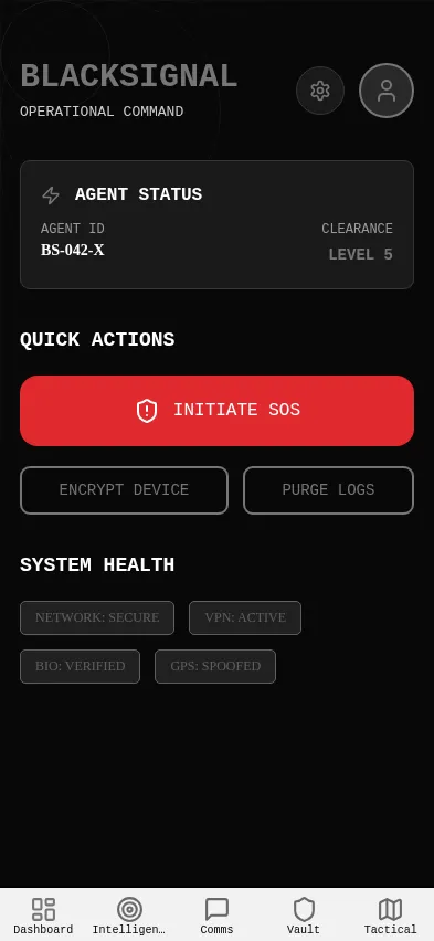 BlackSignal Secret Agent App