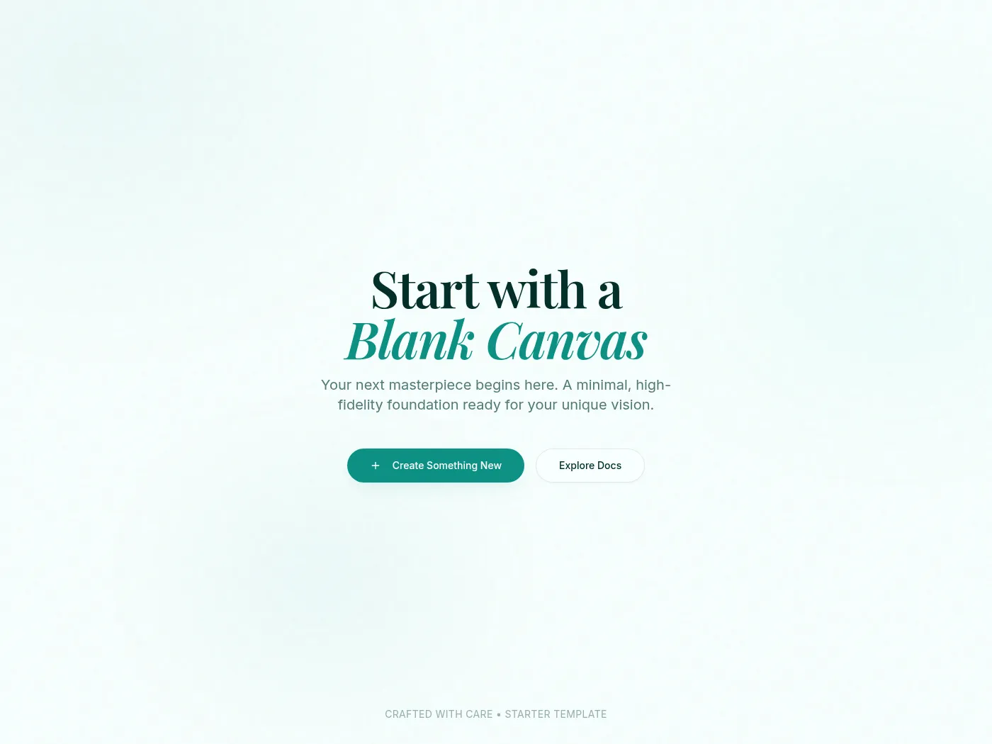 Starter Blank Page
