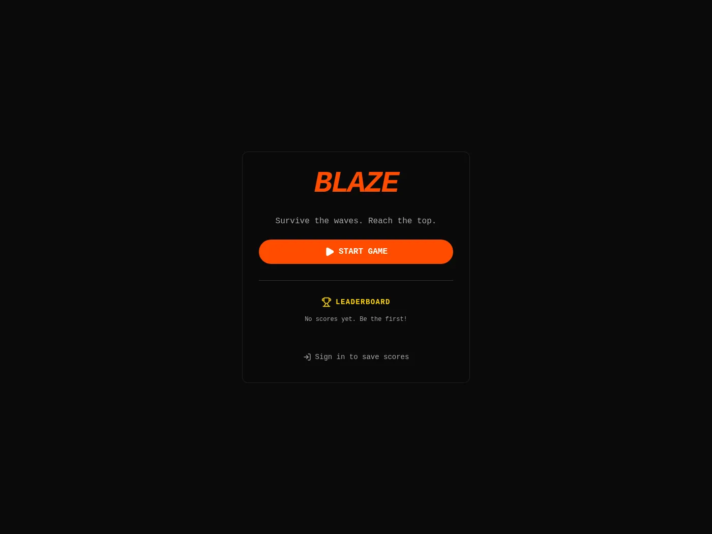 Blaze Shooter Game