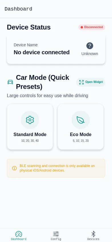 BLE Configurator Auto App